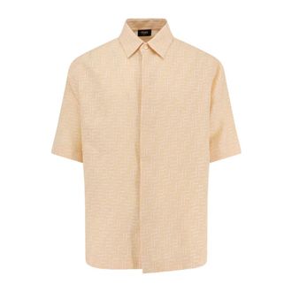 Fendi Wei&szlig;e Klassische Knopfleiste - - Shirts - Herren - Beige - M
