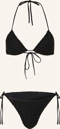Missoni Triangel-Bikini Mit Glitzergarn schwarz