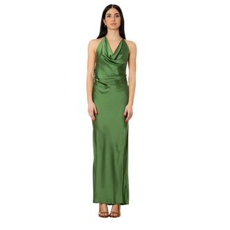 Actualee Robe &eacute;l&eacute;gante - Femme - Robes - Vert - Taille: 42 FR