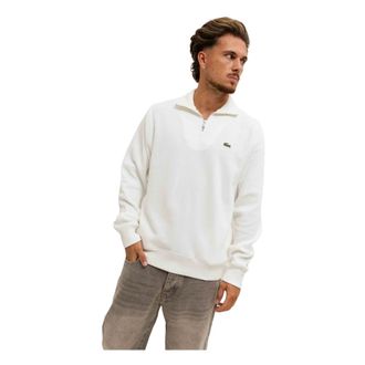 Lacoste Homme, Sweatshirts et sweats &agrave; capuche, Blanc, Taille: XL Pull &agrave; Demi-Zip