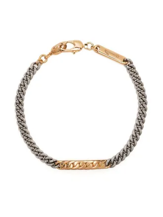 Capsule Eleven bracelet en cha&icirc;ne &agrave; logo grav&eacute; - Or