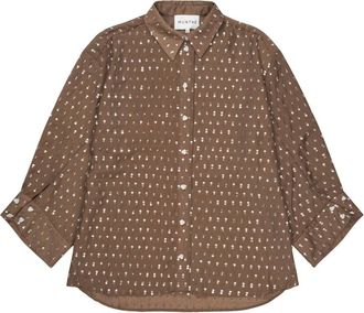 Munthe Femme, Blouses et Chemises, Brun, Taille: 44 FR Lusty Top