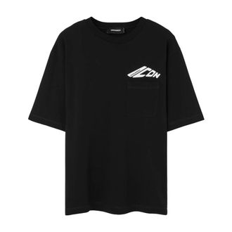 Dsquared2 Icon New Generation Loose Fit Pocket T-Shirt - - Tops - Herren - Schwarzk - S