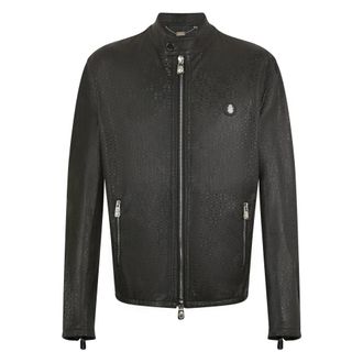 Billionaire Boys Club Homme, Vestes, Noir, Taille: 3XL Perforated Moto Jacket BB