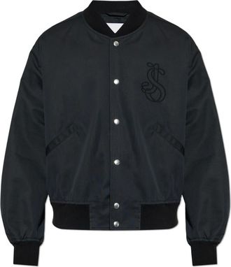 Jil Sander Homme, Vestes, Noir, Taille: L Bomber Jacket avec Logo
