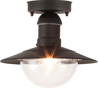 Rabalux 8716 A++ to E, Außendeckenleuchte Oslo, Metall, E27, Schwarz, 24 x 21, 5 cm