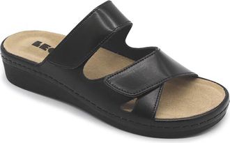 Leon 5011 Lederschuhe Sandalen Sandalette Clog Pantolette Komfortschuhe Hausschuhe, Damen, Schwarz, EU 36