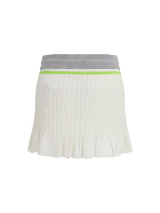 Casablanca Womens Tennis Mini Skirt White Cotton