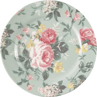 Green Gate Josephine Pale Mint - Teller/Speiseteller/Frühstücksteller - Mint/Bunt/Blumenmuster - Porzellan - Ø 20,5cm