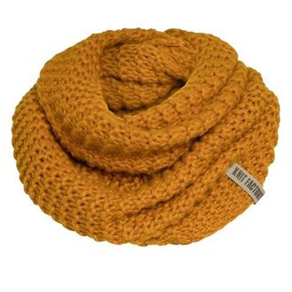 Knit Factory Alex Foulard Infini Tube - &Eacute;charpe tube pour femme et homme - &Eacute;charpe tube pour lhiver - Tour de cou - &Eacute;charpe circulaire - Col &eacute;charpe - Ocre - Taill