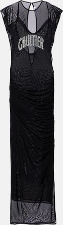 Jean Paul Gaultier Maxikleid aus Mesh mit Pailletten