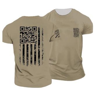Generic T-shirts pour homme pour la vie quotidienne d&eacute;contract&eacute;e. Design &eacute;l&eacute;gant avec code QR. Parfait pour danser et se d&eacute;tendre. Id&eacute;al pour toutes les saiso