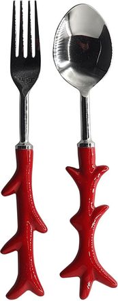 Les-Ottomans Coral Serving Spoon & Fork