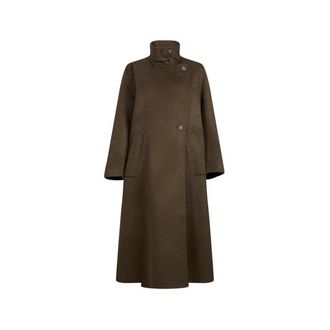 Margaux Lonnberg Manteau ample imprim&eacute; en laine m&eacute;lang&eacute;e