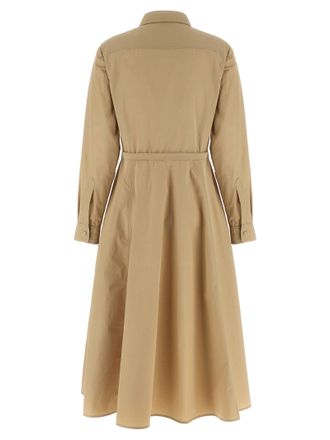 Moncler Womens Beige Polyester Long Dress