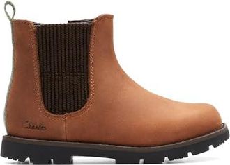 Clarks Heath Trail T Bottine Chelsea, Tan Leather, 22.5 EU