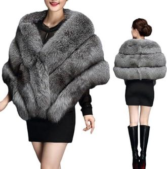 Generico Ch&acirc;le en fausse fourrure - &Eacute;l&eacute;gant couvre-&eacute;paules dhiver en fourrure, &eacute;tole douce et chaude, &eacute;charpe chic pour robe de soir&eacute;e | Accessoire &eacute;l&eacute;gant pou