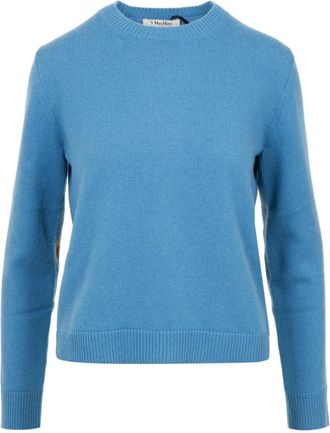 Max Mara Femme, Pulls, Bleu, Taille: 42 FR Pull ras du cou c&ocirc;tel&eacute;