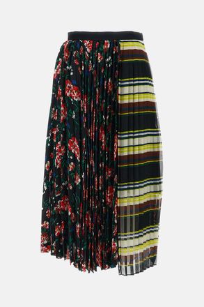 sacai Faltenrock Pattern-mix