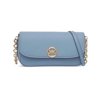Michael Kors Femme, Sacs, Bleu, Taille: ONE Size Sac Bandouli&egrave;re Plaque Logo
