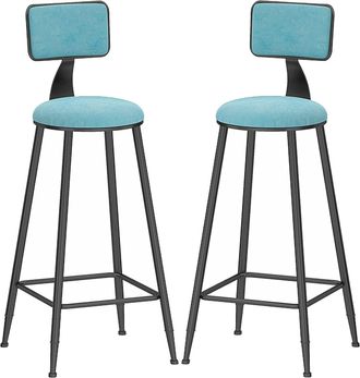 Generic Barhocker, Fr&uuml;hst&uuml;cksbarhocker, Tresenhocker mit Samtpolsterung, 66/76 cm, Tragkraft 150 kg, Moderne K&uuml;cheninsel, Esszimmer