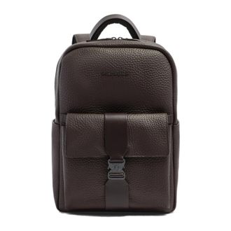 Piquadro Lederrucksack f&uuml;r 14-Zoll-Laptop - - Bags - Herren - Braun - ONE SIZE