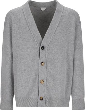 Bottega Veneta Homme, Pulls, Gris, Taille: S Cardigan Classique en Cachemire