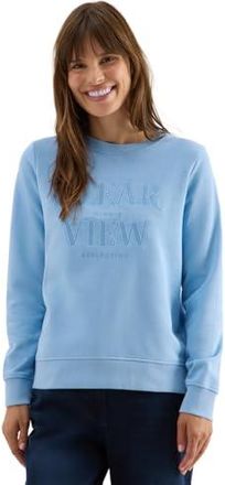 Cecil 3017255 Sweat-Shirt avec Inscription, Sporty Light Blue, XXL Femme