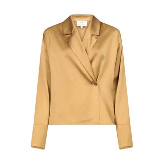 Loulou Studio Saisonale Hemden aus Viskose-Wollmischung - - Blouses & Shirts - Damen - Gelb - M
