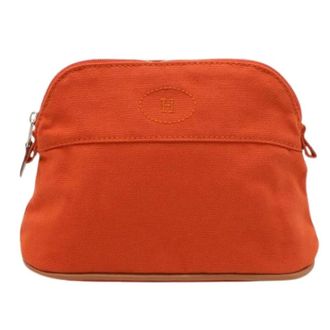 Herm&egrave;s Pochette en toile Bolide20 Pre-owned - Femme - Pre-owned - Orange - Taille: ONE Size