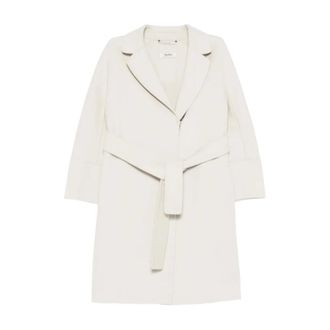 Max Mara Femme, Manteaux, Blanc, Taille: 38 FR Manteau à ceinture et revers