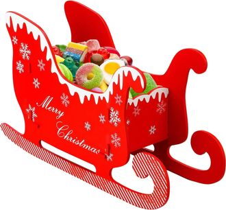 Generic Weihnachtsschlittendekoration, Festliche Dekoration, wiederverwendbar, f&uuml;r den Schreibtisch, f&uuml;r den Innen- und Au&szlig;enbereich, Rasen, Partytisch