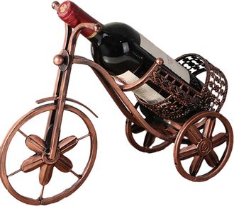 Generic Tischplatte Weinregal - Künstlerisches Tricycle Metall Weinregal, Vintage Fahrraddesignhalter | Weinlager-Ornament für Tischplattendekor, Bar Display,