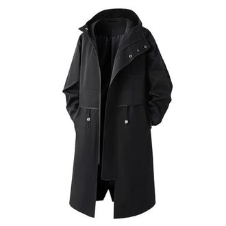 Generic Manteau Hiver Homme,Veste coupe-vent amplio &agrave; capuche adapt&eacute;e quotidien et aux activit&eacute;s de plein air pour homme coupe d&eacute;contract&eacute;e et l&eacute;g&egrave;re id&eacute;ale p