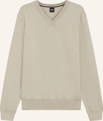 HUGO BOSS Pullover Upacello-L Regular Fit beige