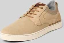 Bullboxer Schn&uuml;rschuhe aus Leder-Mix mit Logo-Pr&auml;gung