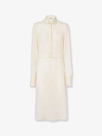 Fendi Silk jacquard Chemisier dress - FENDI - gender_Woman