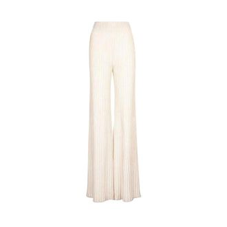 Balmain Wide Pantalons - Femme - Pantalons - Blanc - Taille: 36 FR