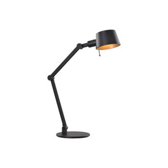 Lucande Tischlampe Silka (Modern) in Schwarz aus Metall (1 flammig, E27) - Tischleuchte Schreibtischlampe Nachttischlampe Arbeitszimmerleuchte
