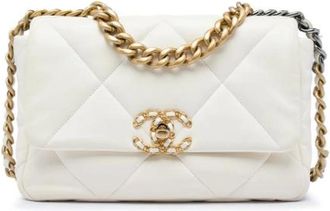 Chanel Pre-owned Sac 19 Moyen Mod&egrave;le - Femme - Pre-owned - Blanc - Taille: ONE Size