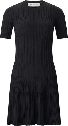 Ami Femme, Robes, Noir, Taille: 38 FR Robe Tricot&eacute;e en Viscose C&ocirc;tel&eacute;e