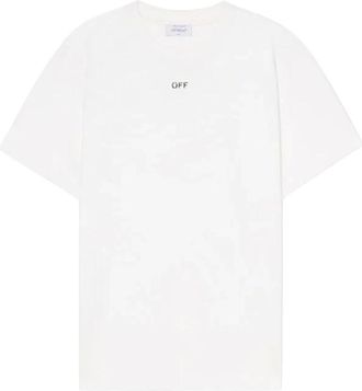 Off-white Homme, Tops, Blanc, Taille: XL Newspaper Arrow Slim Logo Tee