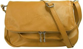 Samantha Look Sac à bandoulière Femme cuir véritable | Fabriqué en Italie | Sac à main avec compartiment pliable | sac à bandoulière élégant | Accessoire de mode 02