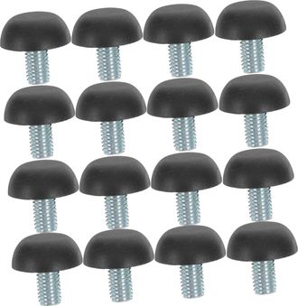 Aboofan 16stücke Gewinde Verstellbare Möbelfüße Mit Rutschfesten Gummipads Für Tischbeine Sofas Stühle Und Schränke Geeignet Für Unebene Böden Und Gartenmöbel