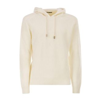 Tagliatore Gerippter Strick-Hoodie - - Knitwear - Herren - Beige - L