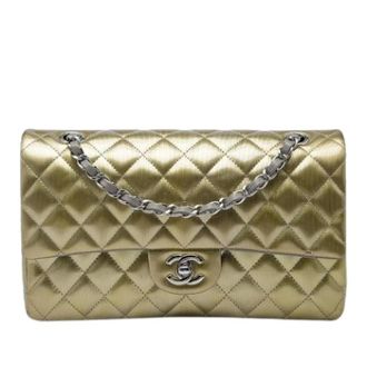Chanel Sac port&eacute; &eacute;paule Pre-owned Double Flap - Femme - Pre-owned - Jaune - Taille: ONE Size