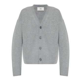 Ami Woll-Strickjacke - - Knitwear - Herren - Grau - XL