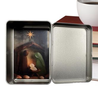 Generic Krippenfiguren - Krippe aus Seeglas, religi&ouml;s, religi&ouml;s, handgefertigt mit Meerglas, Miniatur-Weihnachten in Einer f&uuml;r Erwachsene, Kinder, Schulzimmer