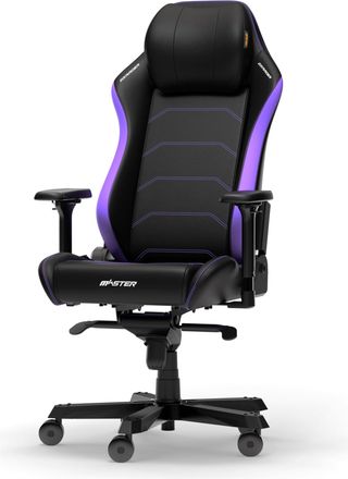 DXRacer Master XL Schwarz & Lila EPU Leder das Orginal Gaming Stuhl, Premium Chefsessel, Schreibtischstuhl Ergonomisch, B&uuml;rostuhl, Desk Chair, Drehstuhl f&uuml;r O