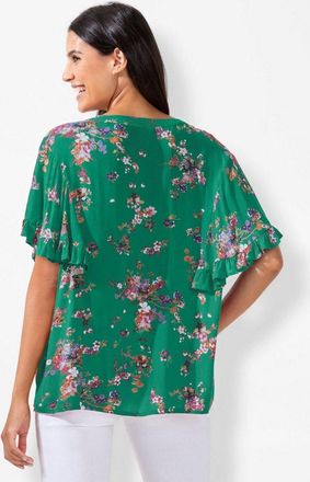 Witt Klassische Bluse Druckbluse Kurzarm
